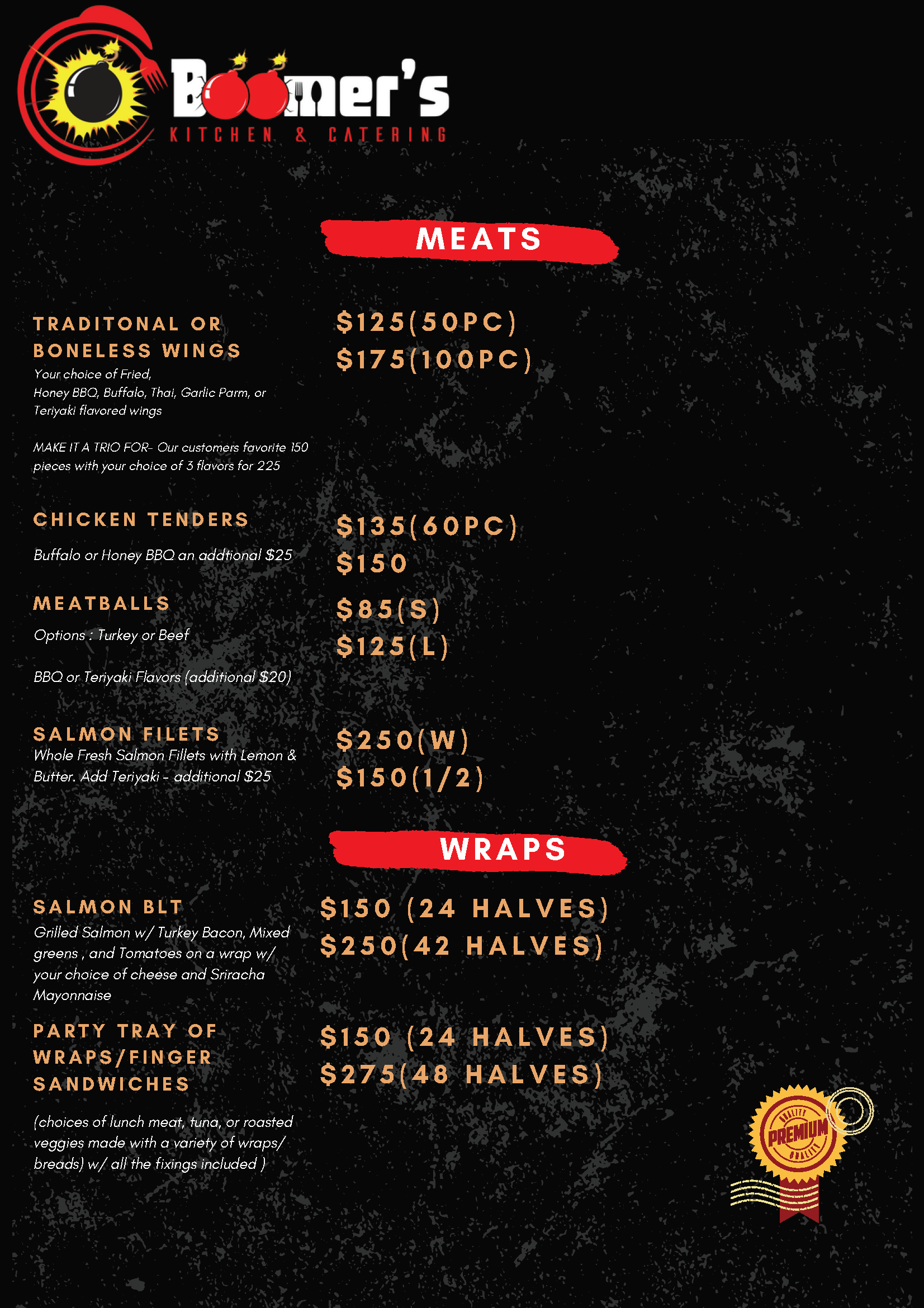 Catering – Boomers Kitchen and Catering – Mobile food truck and ...