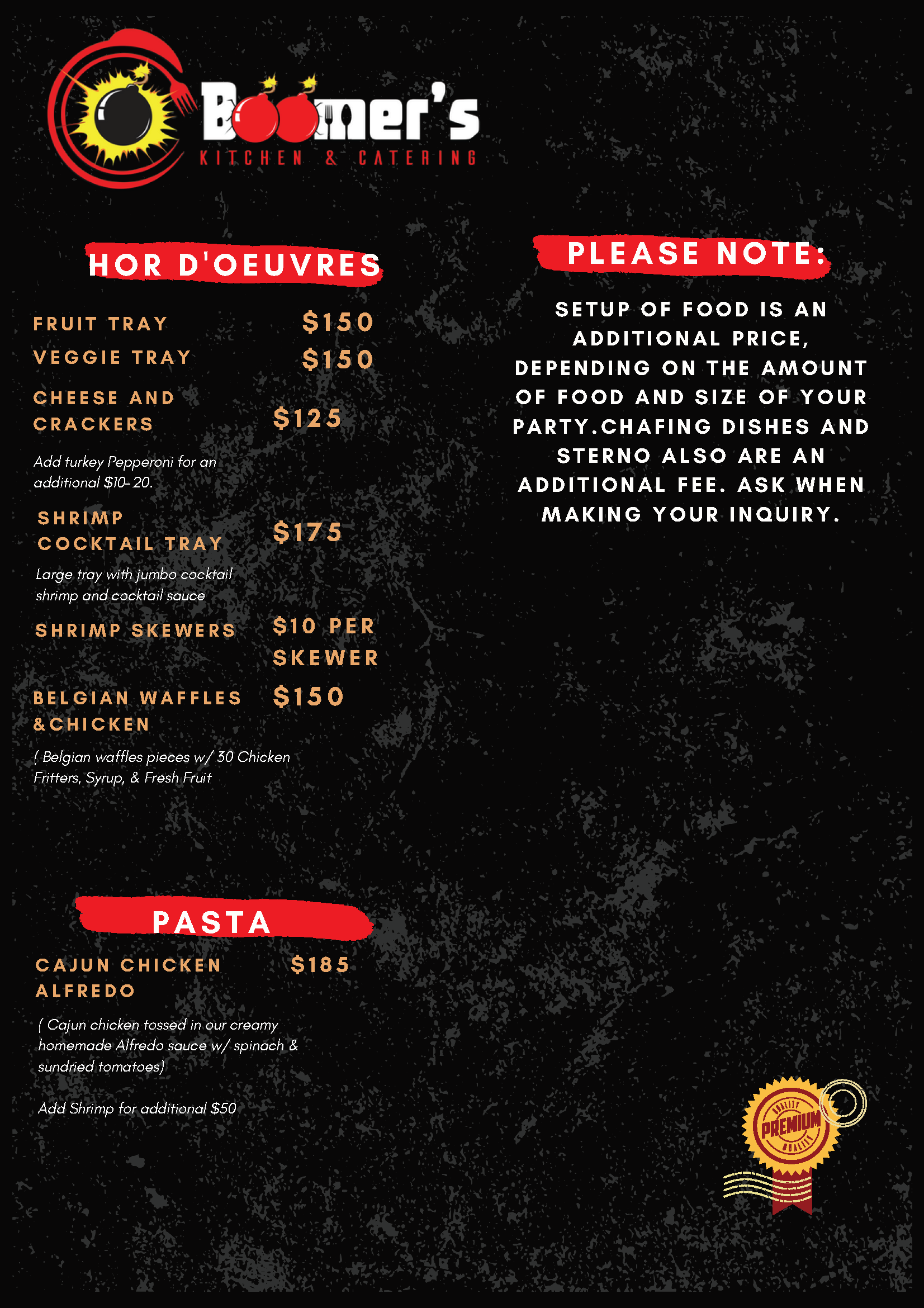 Catering – Boomers Kitchen and Catering – Mobile food truck and ...