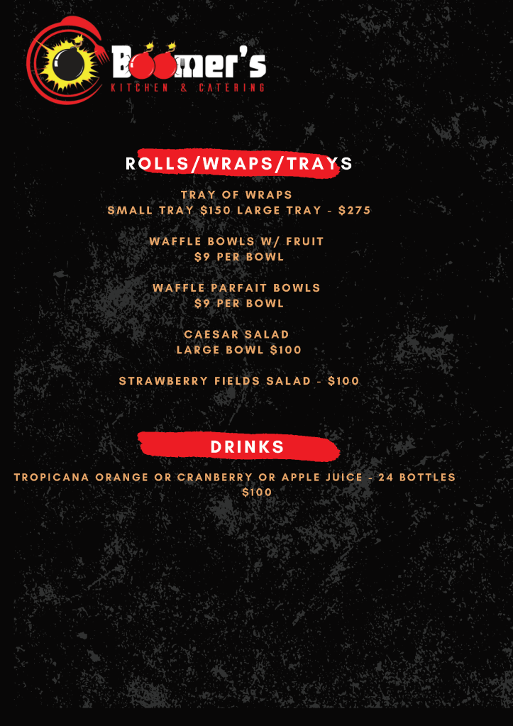 Catering – Boomers Kitchen and Catering – Mobile food truck and ...